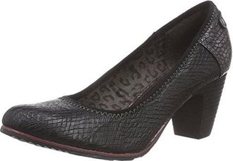 s.Oliver Femme 22402 Chaussures à Talons-Avant du Pieds Couvert, Noir Black Snake 036, 36 EU