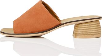 Find. FIND Soft Leather Mule, Offene Sandalen, Braun (Azalea Peach), 39 EU (6 UK)