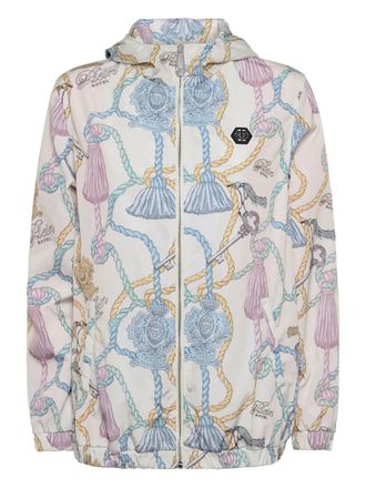 Philipp Plein veste à imprimé graphique - Blanc