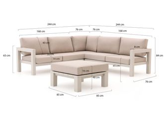 Bellagio la vita attrattiva Bellagio Campazzo Ecklounge-Set 4-teilig 5-Sitzer