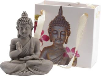 Kaemingk Buddha, Figur klein mit Geschenktasche, 5 x 5,5