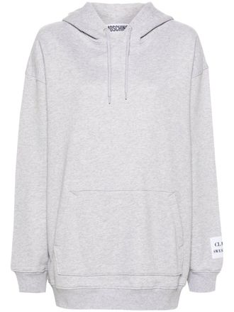 Moschino hoodie &agrave; patch slogan - Gris