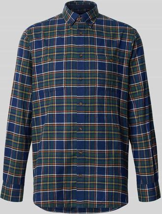 Christian Berg Slim Fit Freizeithemd aus Flanell mit Button-Down-Kragen