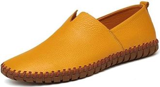 Generic Mocassins for Hommes, d&eacute;tails de Couture en Peau de Vache, Bout Rond, antid&eacute;rapants, Confortables, Flexibles, Talon Plat, Bal de Promo, Marche, &agrave; Enfi