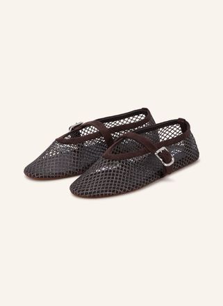 Alaia Ala&iuml;a Mary-Jane-Ballerinas Mit Schmucksteinen braun