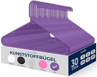 SereneLife Kleiderbügel für Jede Garderobe, Kleiderhacken für Anzüge, Röcke & Hosen, Kunststoff Bügel Platzsparend & rutschfest, Hänger als Erste Wohnung Must Ha