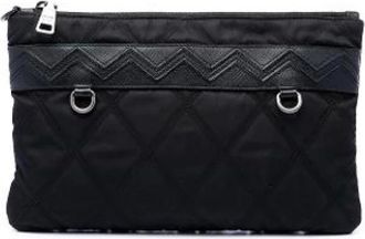 Prada Pre-owned Sac matelass&eacute; en nylon - Femme - Pre-owned - Noir - Taille: ONE Size