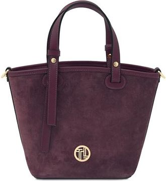 Tuscany Leather Glacette - Sac Seau en Cuir Suédé pour femme (Bordeaux)
