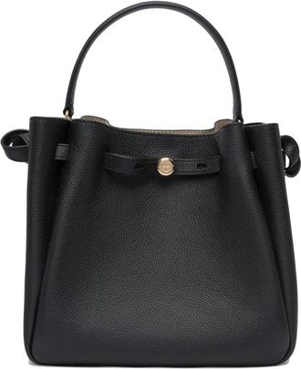Tory Burch Femme, Sacs, Noir, Taille: ONE Size Pebble Leather Bucket Bag