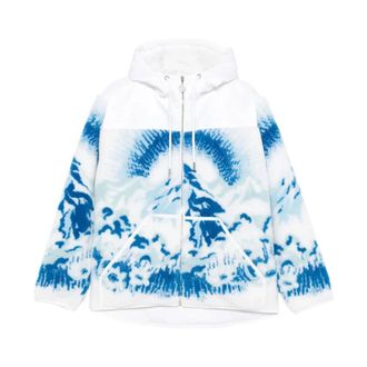 Casablanca Fleecejacke mit Kapuze - - Sweatshirts & Hoodies - Herren - Wei&szlig; - M