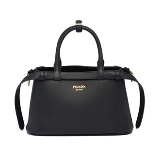 Prada Buckle Kleine Handtasche aus Leder - - Bags - Damen - Schwarzk - ONE SIZE