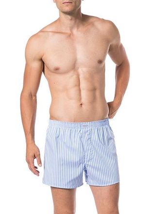 Novila Herren Boxershorts blau Baumwolle unifarben