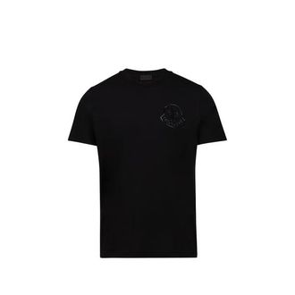Moncler T-shirt col rond &agrave; logo en coton