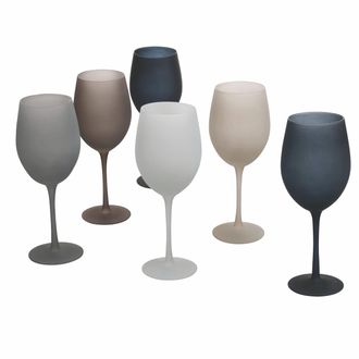 Villa D'Este Home Tivoli Happy Hour Stones 6er Set Frosted Glas 550 ml