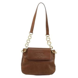 Prada Sac bandouli&egrave;re vintage doccasion - Femme - Pre-owned - Brun - Taille: ONE Size