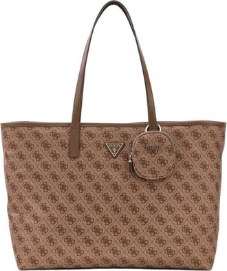 Guess Adrian Logo Grand Cabas - Femme - Sacs - Brun - Taille: ONE Size