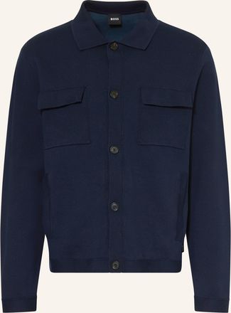 HUGO BOSS Strickjacke Uttoni blau