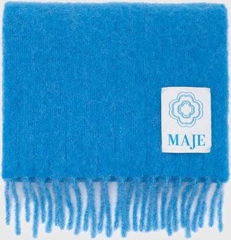 Maje Schal Aus Alpaka-mix - Geschenkidee - Blau - Maje