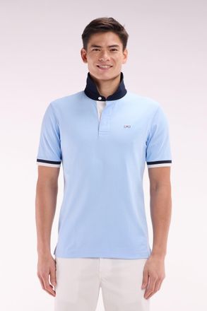 Eden Park Maillot &Agrave; Manches Courtes En Coton Ciel Broderie Dos Eden Park Coupe Droite