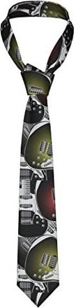 Generic Cravate DAffaires Th&egrave;me De Musique Rock &Agrave; La Basse Tendance Necktie R&eacute;glable Cravates Homme Pour Travail Affaires Accessoires