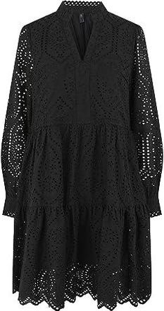 Vero Moda Y.A.S YASHOLI LS Dress S. Noos, Robe Chemise Femme, Black