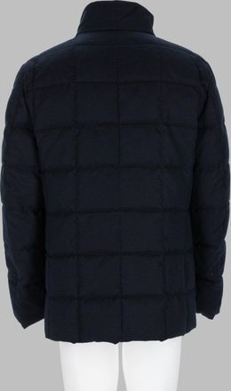 Fay Quilted High-Collar Down Jacket - Navy