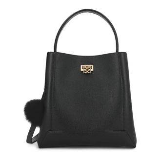 Kazar Monogram Leder Handtasche - - Bags - Damen - Schwarzk - ONE SIZE