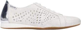 Mephisto Femme, Chaussures, Blanc, Taille: 42 EU Belisa Perforated Lace-Up Shoe