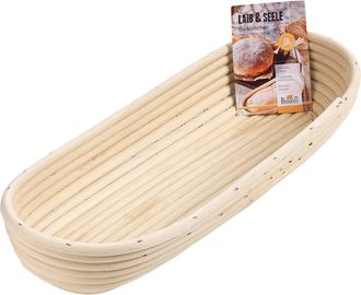 RBV BIRKMANN Birkmann, Laib & Seele, G&auml;rk&ouml;rbchen l&auml;nglich 42 cm, Brotkorb f&uuml;r Teige und Brote, bis 2000 g, aus nat&uuml;rlichem Peddigrohr, 208995