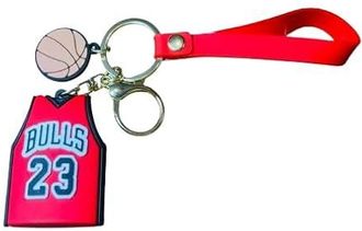 Generic T-shirt porte-cl&eacute;s compatible avec NBA 23 Bulls Basket Gadget Accessoires id&eacute;e cadeau homme femme enfant pendentif cr&eacute;atif 3D