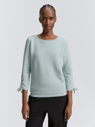 Tom Tailor Sweatshirt Strick & Sweatshirts Slim Fit Sweatshirt mit Raff&auml;rmeln