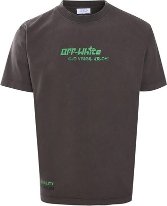 Off-white t-shirt Barber 3 - Marron