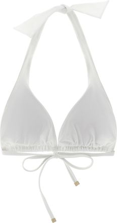 Dolce & Gabbana Triangle with Removable Padding Bikini Top - White