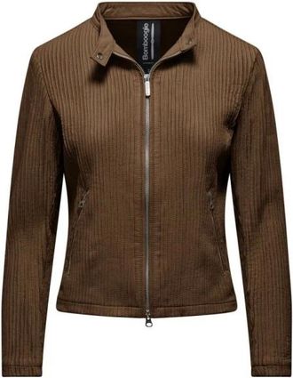 Bomboogie Femme, Vestes, Brun, Taille: 40 FR Slim Biker Jacket