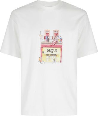 Dr&ocirc;le de Monsieur Homme, Tops, Blanc, Taille: S Dr&ocirc;le Caf&eacute; T-Shirt