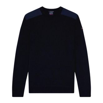 Paul & Shark Blauer Schulter-Detail Wollpullover - - Knitwear - Herren - Blau - S