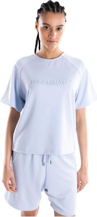 Hinnominate Hinnominate, Femme, Tops, Bleu, Taille: 36 FR T-shirt en viscose &agrave; col rond