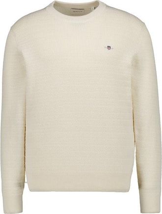 GANT Herren Pullover wei&szlig; unifarben