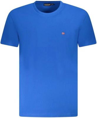 Napapijri Homme, Tops, Bleu, Taille: M T-shirt Homme en Coton Bleu