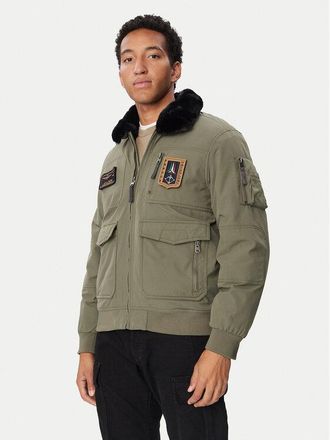 Aeronautica Aeronautica Militare &Uuml;bergangsjacke 262AB3108UCT03151 Khakifarben Regular Fit