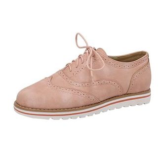 Generic Chaussures &agrave; lacets d&eacute;contract&eacute;es &agrave; bout rond pour femme - &Eacute;l&eacute;gantes - Couleur unie - Respirantes - L&eacute;g&egrave;res et confortables - Pour la marche, le burea