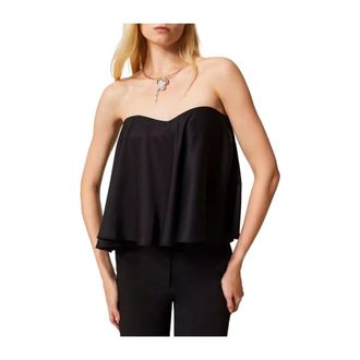Twinset Damen, Blusen & Hemden, Schwarzk, MGr&ouml;&szlig;e