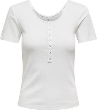 Only Onlsimple Life S/S Button Top Box JRS, Cloud Dancer, L Femmes