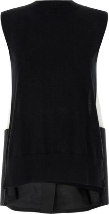 sacai Femme, Tops, Noir, Taille: 42 FR Vestes