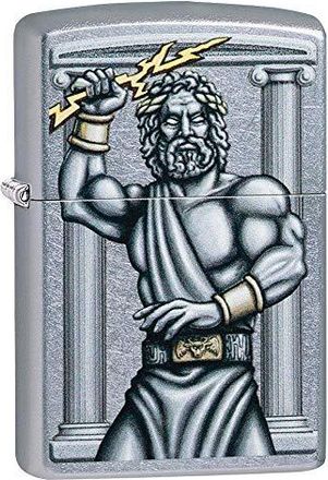 Zippo Zeus Design - Street Chrome, Color Image - Sturmfeuerzeug, befüllbar, in hochwertiger Geschenkbox