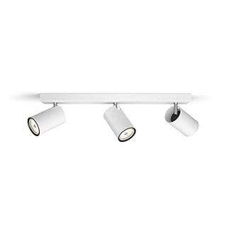 Philips myLiving Kosipo 3-er Deckenspots (3 x 5,5 W), elegante Deckenleuchte mit 3 flexiblen Spots, GU10 Leuchte ohne Leuchtmittel, wei&szlig;
