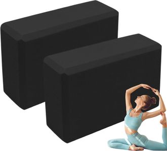 Generico Yoga-Bl&ouml;cke aus Schaumstoff, 2 Tanzbl&ouml;cke f&uuml;r Dehnung, rutschfeste Werkzeuge f&uuml;r Balance und Dehnung im hei&szlig;en Yoga, Fitnessstudio, Anf&auml;nger, Handhalt