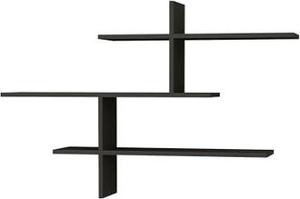 Dmora Regal Urania, Gestell, Wandregal, Mehrzweckregale, 123x22h81 cm, Anthrazit