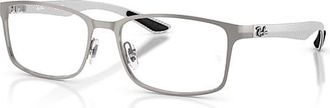 Ray-Ban Rb8424 Optics Gunmetal Fassung Klar Glas Polarisiert 55-18