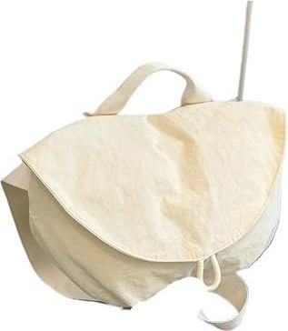 Generic Sac à bandoulière pour femme avec bouton magnétique caché - Sac banane en nylon pour léquitation - Sac à bandoulière - Convient pour les voyages, beig